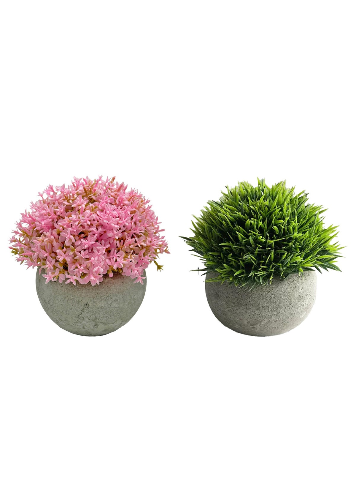 Generic 2 Pots Artificial Plants Mini Fake Shrubs in Pots Small Faux ...