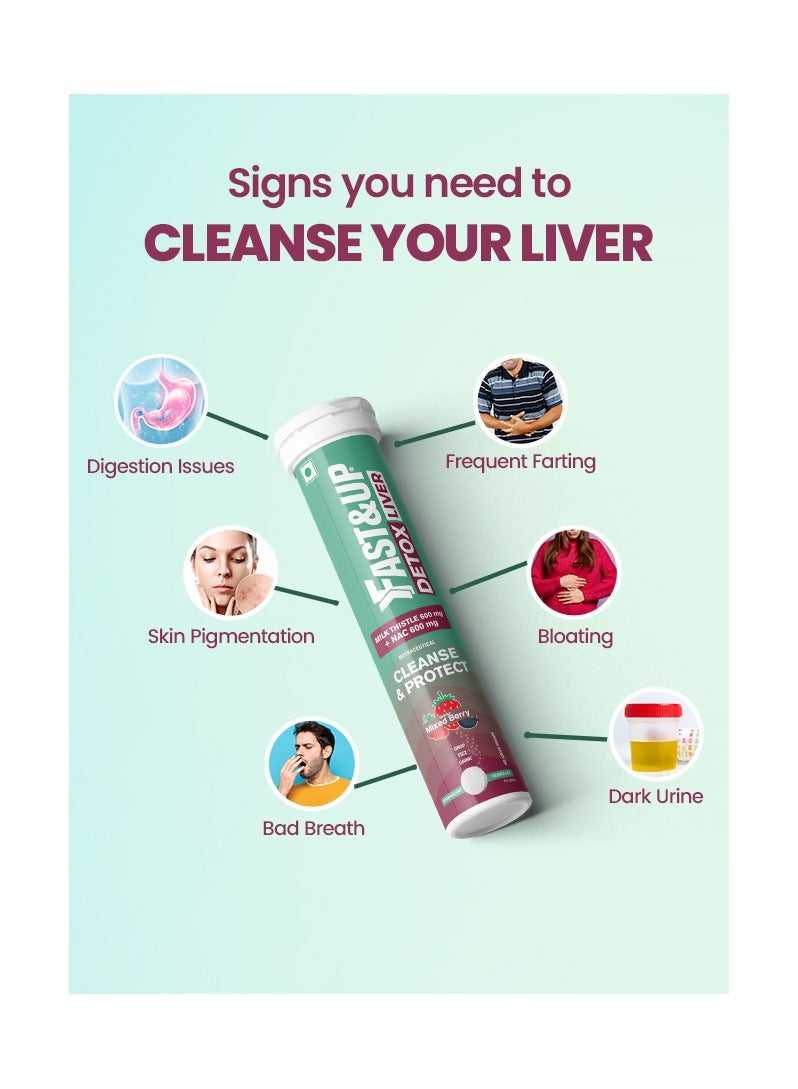 Buy FAST&UP Daily Liver Detox - Detox Your Liver from Toxins - 20 ...