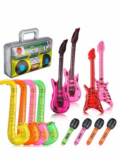 Excefore Inflatable Instruments Rock Star Toy Set Include Guitar Bass ...
