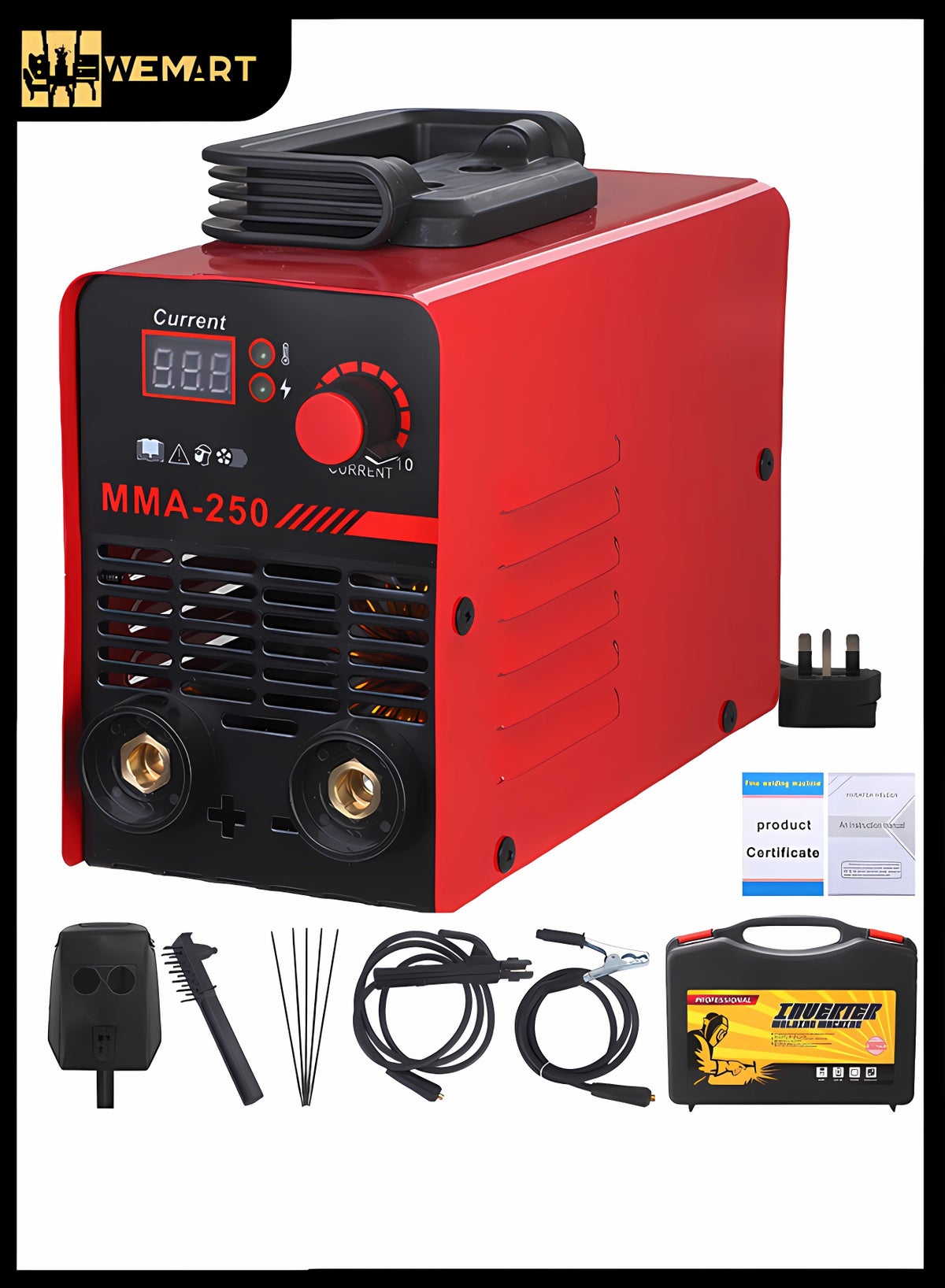 WEMART 250A 220V Welder,MMA Welding Machine with Synergic Control,IGBT ...
