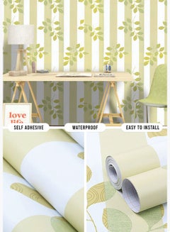 Buy Wallopedia green Floral Printed Self Adhesive Home Decor Wallpaper ...