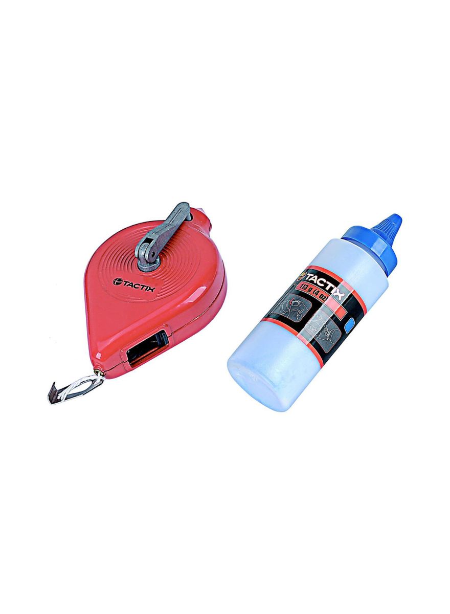 Tactix Tactix 2-Piece Chalk Line Reel Set - 30 m (100 ft) Zinc Alloy ...