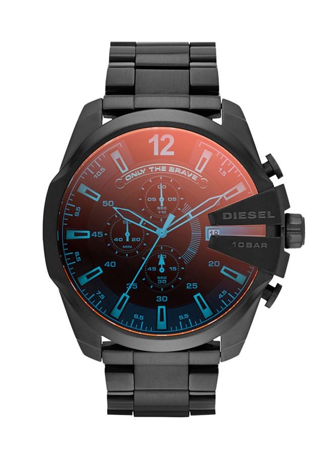 DIESEL Men's Mega Chief Round Shape Stainless Steel Chronograph Wrist ...