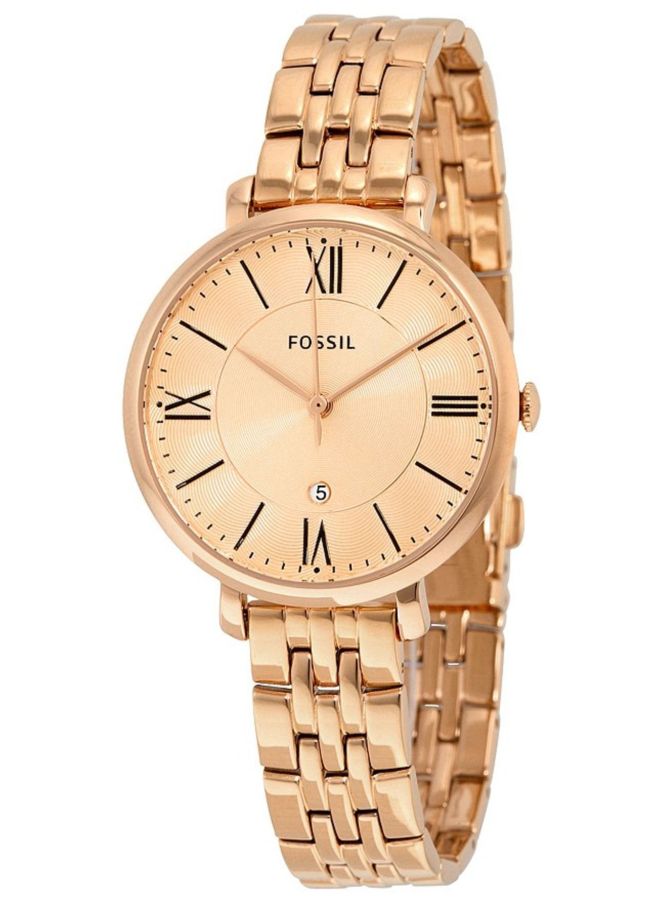 FOSSIL Women's Jacqueline Analog Quartz Watch ES3435 - 36 mm - Rose ...