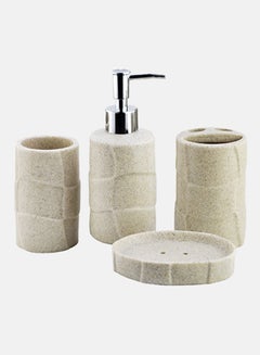 Shresmo 4-Piece Cube Bathroom Set Stone UAE | Dubai, Abu Dhabi