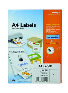 Formtec 100-Piece Sheet Multipurpose Label White | Yellow Friday Sale