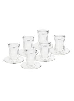 Dallaty 12-Piece Double Wall Arabic Tea Glass Cup Set Clear KSA ...