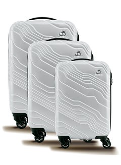 KAMILIANT Kanyon Hardside 3 Piece Luggage Trolley Set Silver KSA ...