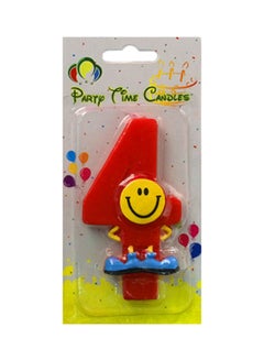 Party Time Candles No. 4 Big Birthday Candle With Smiley UAE | Dubai ...