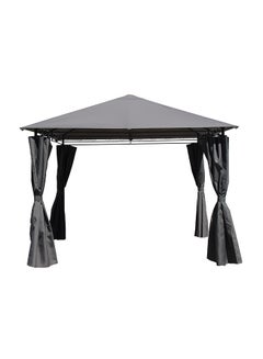 Generic Metal Gazebo With Side Curtains Grey KSA | Riyadh, Jeddah