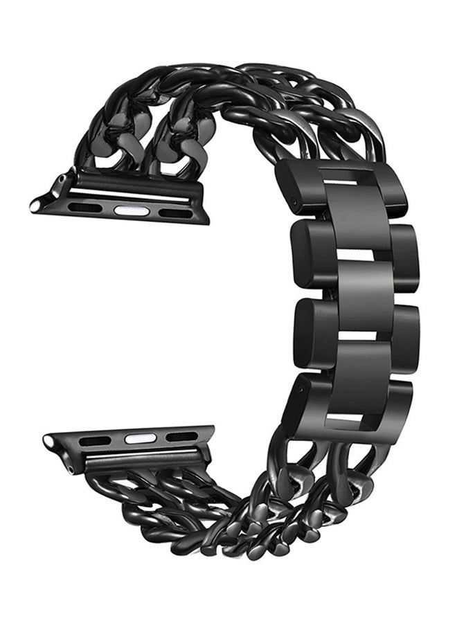 Generic Stainless Steel Cowboy Chain for Apple Watch Series 1/2/3 Black ...