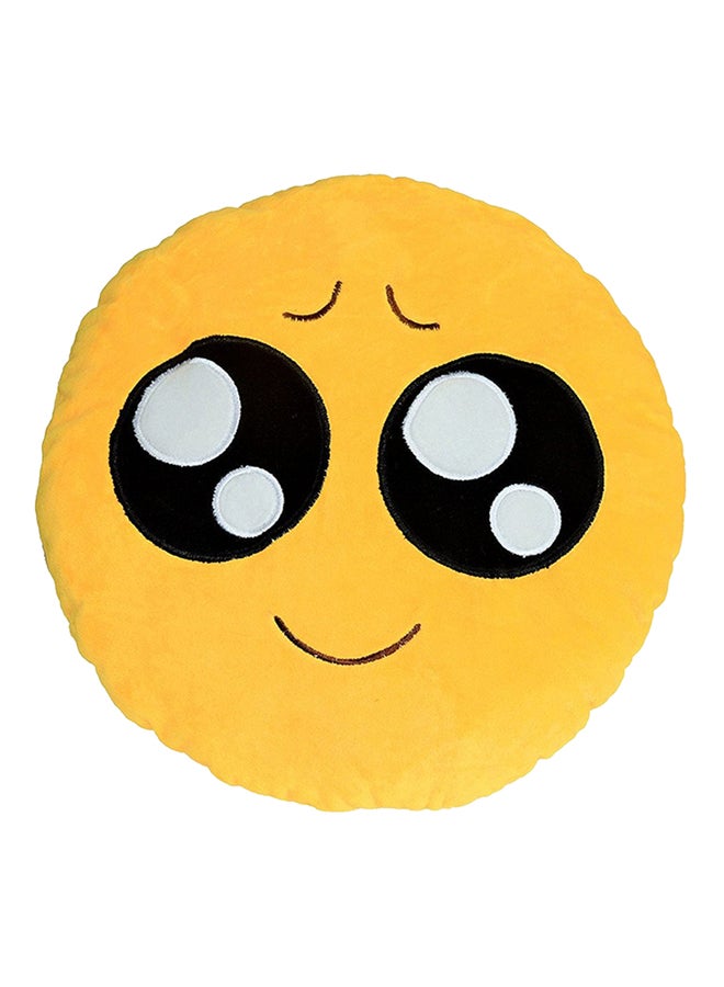 Generic Smiley Emoticon Round Cotton Cushion cotton Yellow | Best Price ...