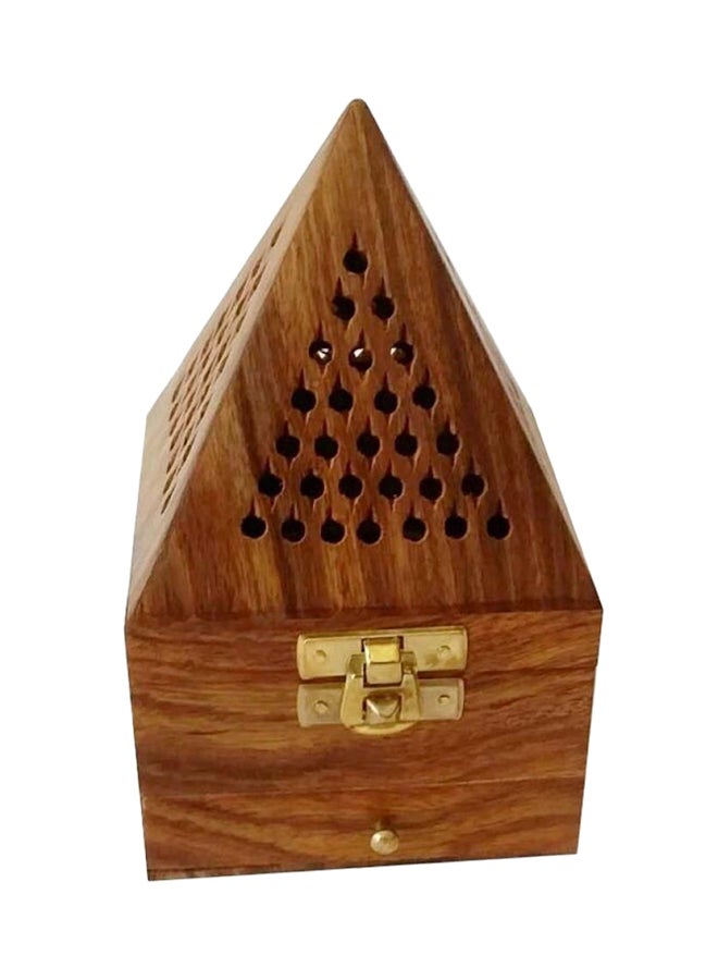 Generic Pyramid Shaped Incense Burner Brown | Best Price KSA | Riyadh, Jeddah