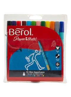 Berol 12-Piece Fine Colouring Felt Tip Pens Multicolour UAE | Dubai ...