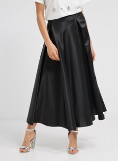 ANOTAH Satin Maxi Skirt Black UAE | Dubai, Abu Dhabi