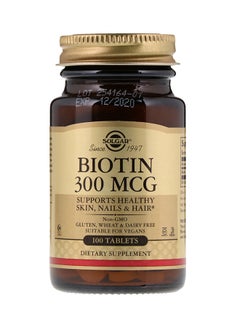 Solgar Biotin 300 MCG 100 Tablets UAE | Dubai, Abu Dhabi