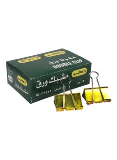 ROCO 12-Piece Binder Double Clip Set Silver/Gold KSA | Riyadh, Jeddah