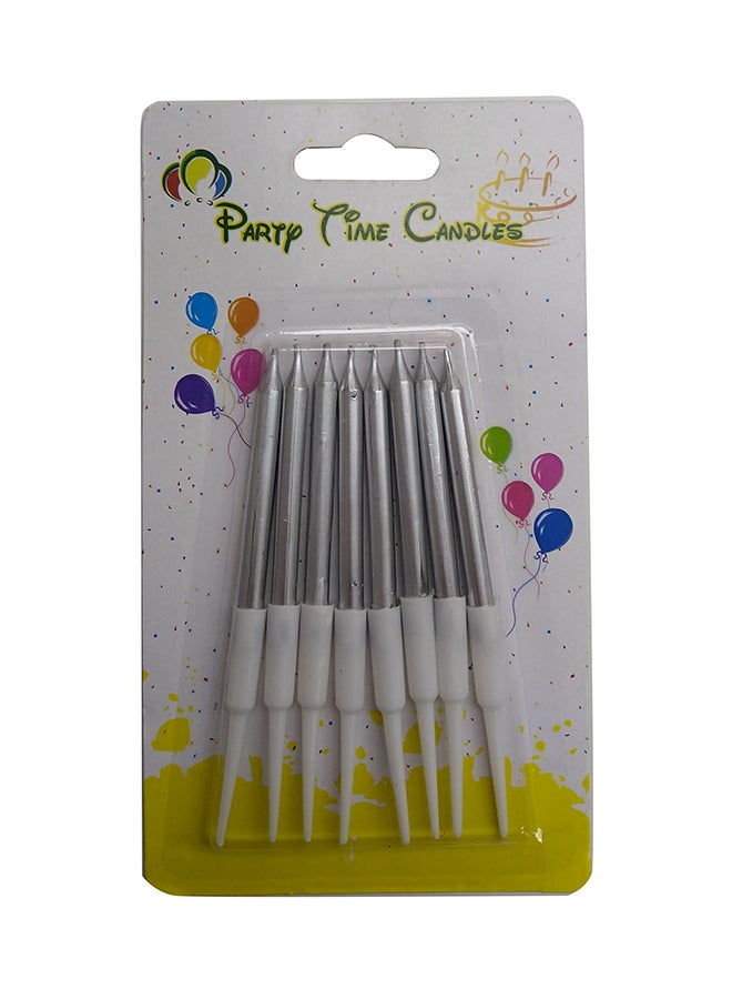 Party Time 8-Piece Unscented Birthday Candle With Stand Set | Best ...