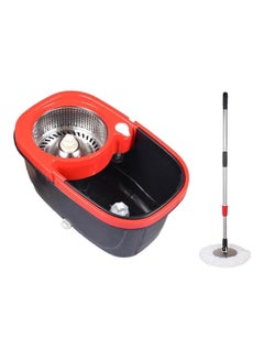 Generic 360 Degree Spin Mop With Stainless Steel Bucket Red/Black/White ...