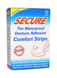 secure 15-Piece Waterproof Denture Adhesive Comfort Strips KSA | Riyadh ...