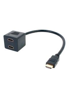 Generic HDMI Male To 2 HDMI Female Y Splitter Adapter Cable Black KSA ...