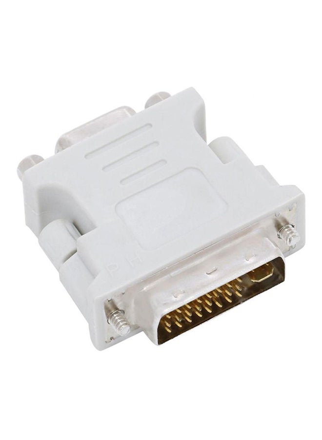 HIGHTECH VGA 24 Pin To DVI 5 Pin Male Connector White | Best Price UAE ...
