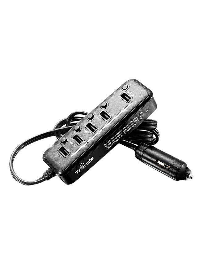 Trands 5-Port USB Car Charger Black | Best Price KSA | Riyadh, Jeddah