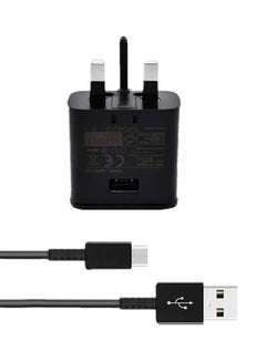 Samsung 3-Pin Fast-Charging Travel Adapter With Type-C Cable Black KSA ...