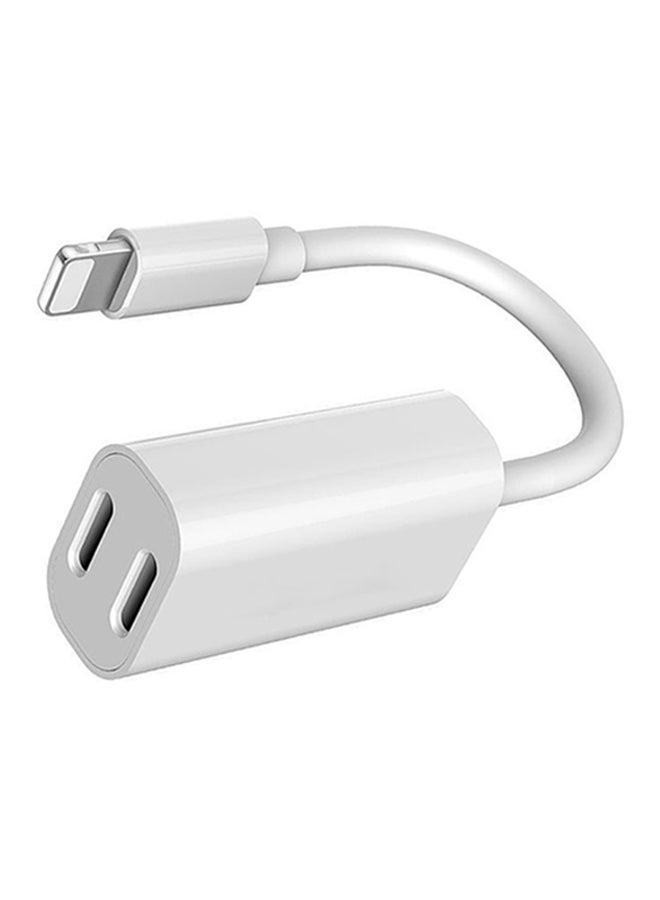 Generic Dual Port Lightning To Lightning USB Type-C Connector White ...