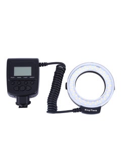 Generic Macro LED Ring Flash With Display For DSLR Cameras Black/White ...