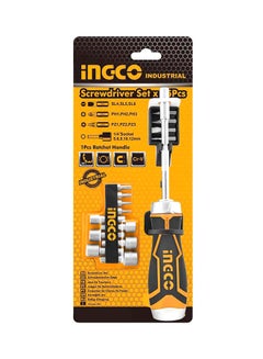 INGCO 15-Piece Screwdriver Set Yellow/Silver/Black KSA | Riyadh, Jeddah