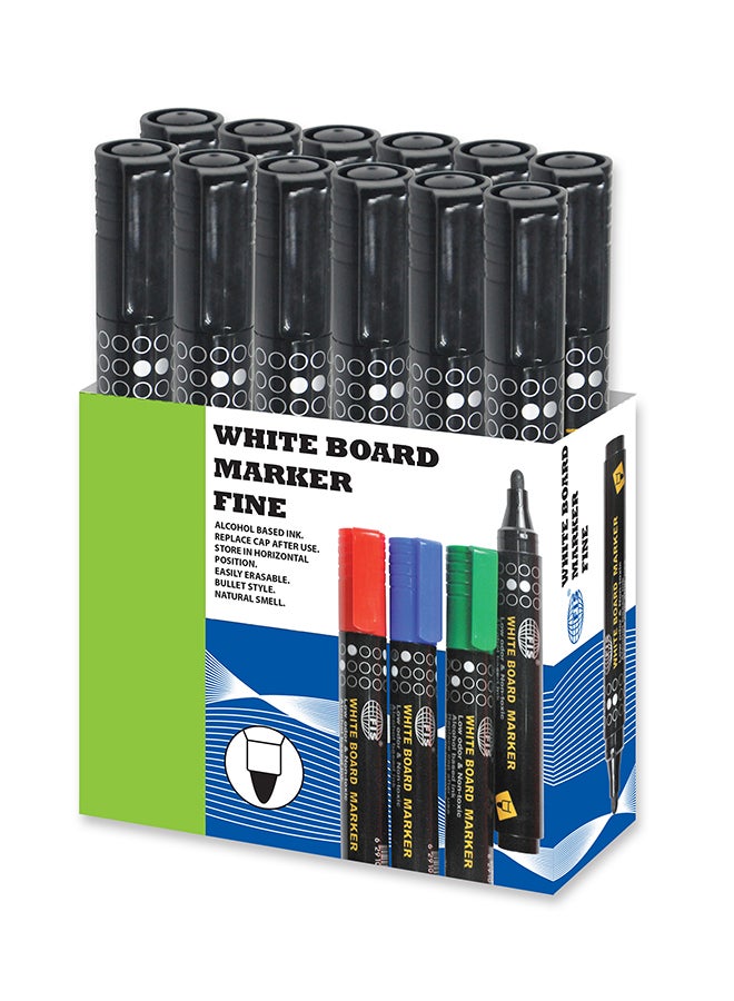 FIS 12-Piece Permanent Markers Set Black | Best Price UAE | Dubai, Abu ...