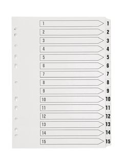 Deluxe Amt 20-Piece Index Divider With Number Grey UAE | Dubai, Abu Dhabi