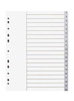 Deluxe Amt Index Divider With Number Grey UAE | Dubai, Abu Dhabi