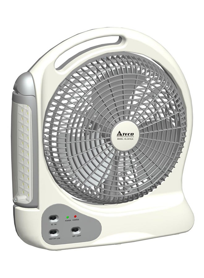 Teco Rechargeable Table Fan With LED 12-Inch KL-2412LA White/Grey ...