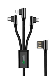iends 3-In-1 Fast Charging L-Shape Multi Pin USB Cable Black UAE ...