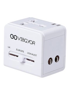 VIBGYOR Universal Power Plug Adapter White UAE | Dubai, Abu Dhabi