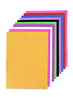 PIGLOO 10-Piece A4 Size Glitter Paper Multicolour UAE | Dubai, Abu Dhabi