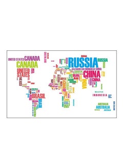 Generic English Alphabet World Map Wall Sticker Multicolour 60*90cm ...