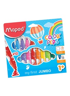 Maped 12-Piece Jumbo Felt Tip Color Pen Set Multicolour | Best Price ...