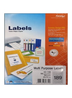 Formtec 100-Sheets Label Per Sheet Box (189 Labels Per Sheet) KSA ...