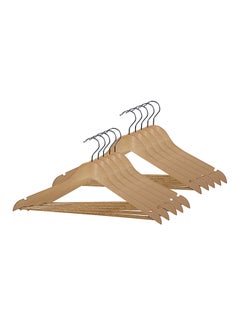 Generic 10-Piece Wooden Hanger Set Brown UAE | Dubai, Abu Dhabi