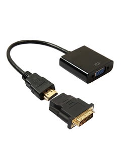 Generic Hi-speed 3in1 DVI 24+1 to HDMI to VGA Cable Adapter Kits for PC Computer Black UAE ...