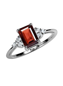 Silvershake 925 Sterling Silver Octagon Engagement Ring With Multiple ...