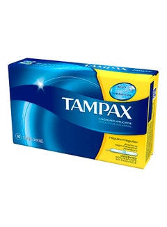 Tampax Cardboard Applicator Regular Unscented 10 Count White KSA ...