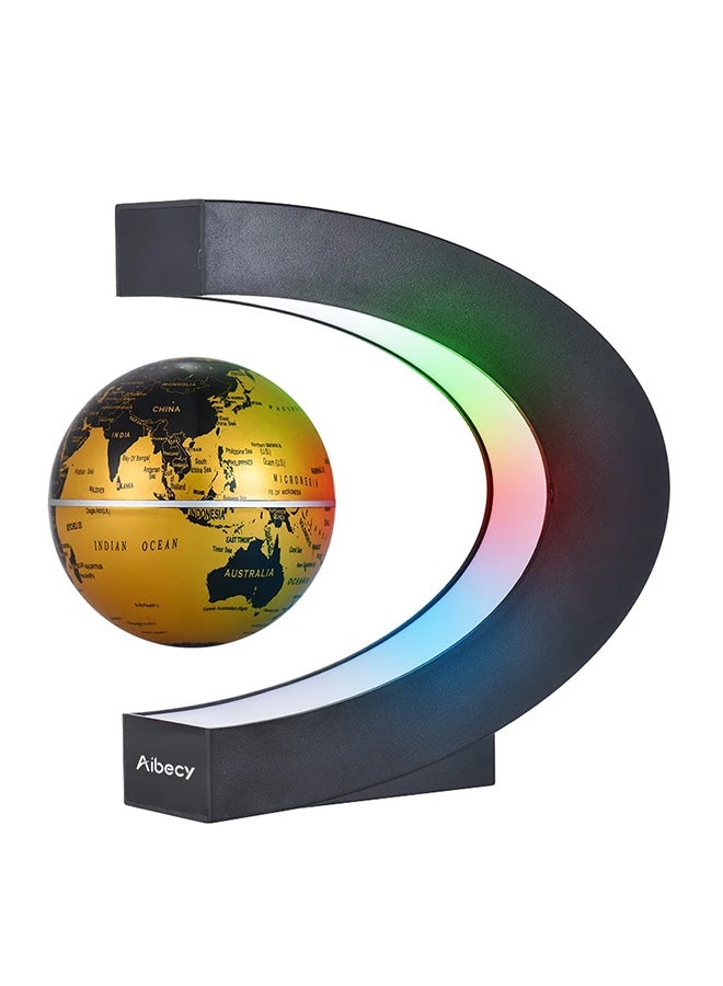 Aibecy C-Shaped Magnetic Levitation Floating LED World Map Globe ...