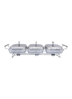 Chef Inox 10-Piece Stainless Steel Food Warmer Set Silver/Clear UAE ...
