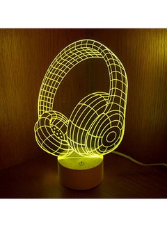 Voberry 3D LED RGB Optical Illusion Night Lamp White 20 x 10cm KSA ...