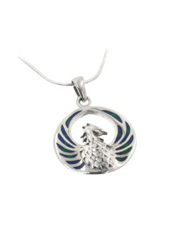 Silver Insanity 925 Sterling Silver Winged Fire Medallion Pendant ...