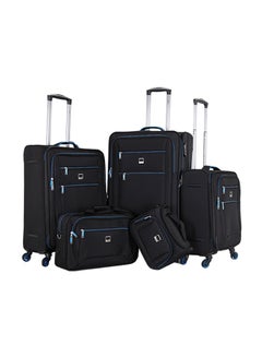 TITAN Softside 5 Piece Luggage Trolley Set Black KSA | Riyadh, Jeddah